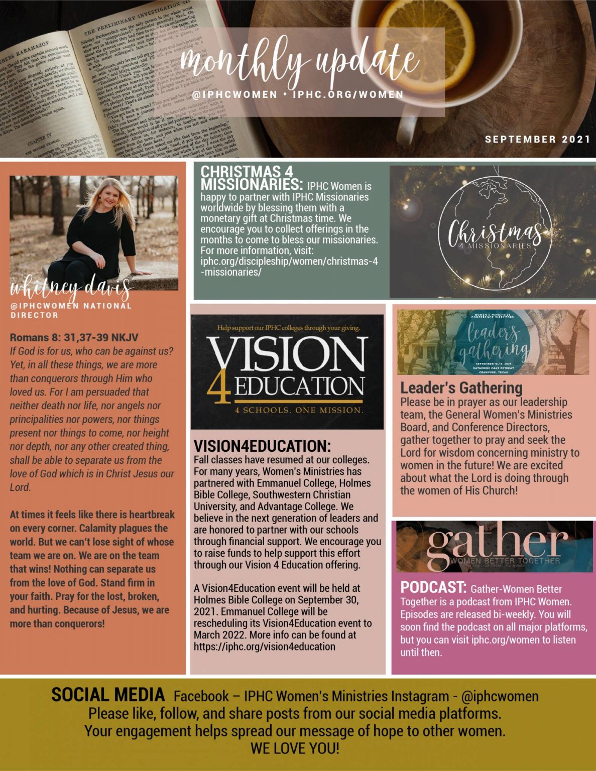 Women's Ministries Monthly Newsletter- September 2021 - IPHC ...