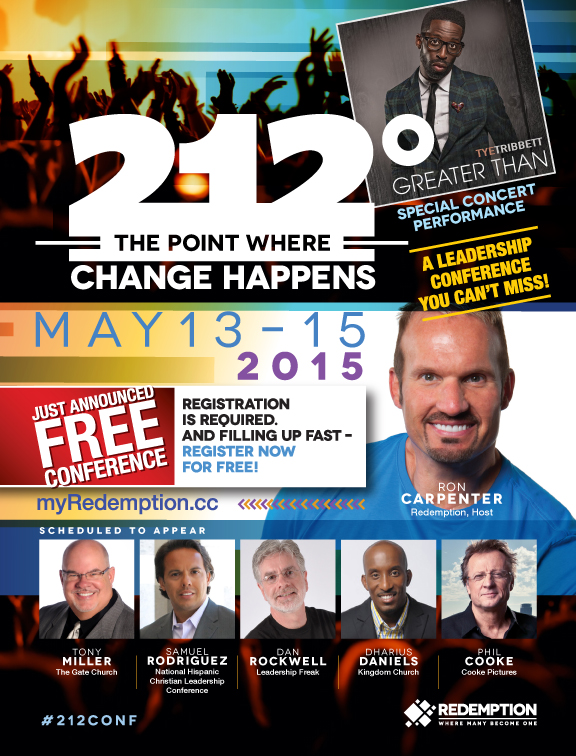 Redemption Church Announces 212° Leadership Conference - General ...